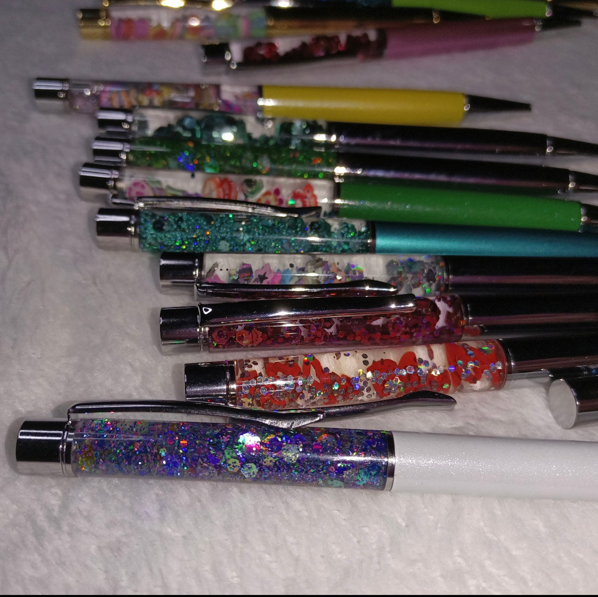 Custom Glitter Floating Pens – Etched Custom Design Studio